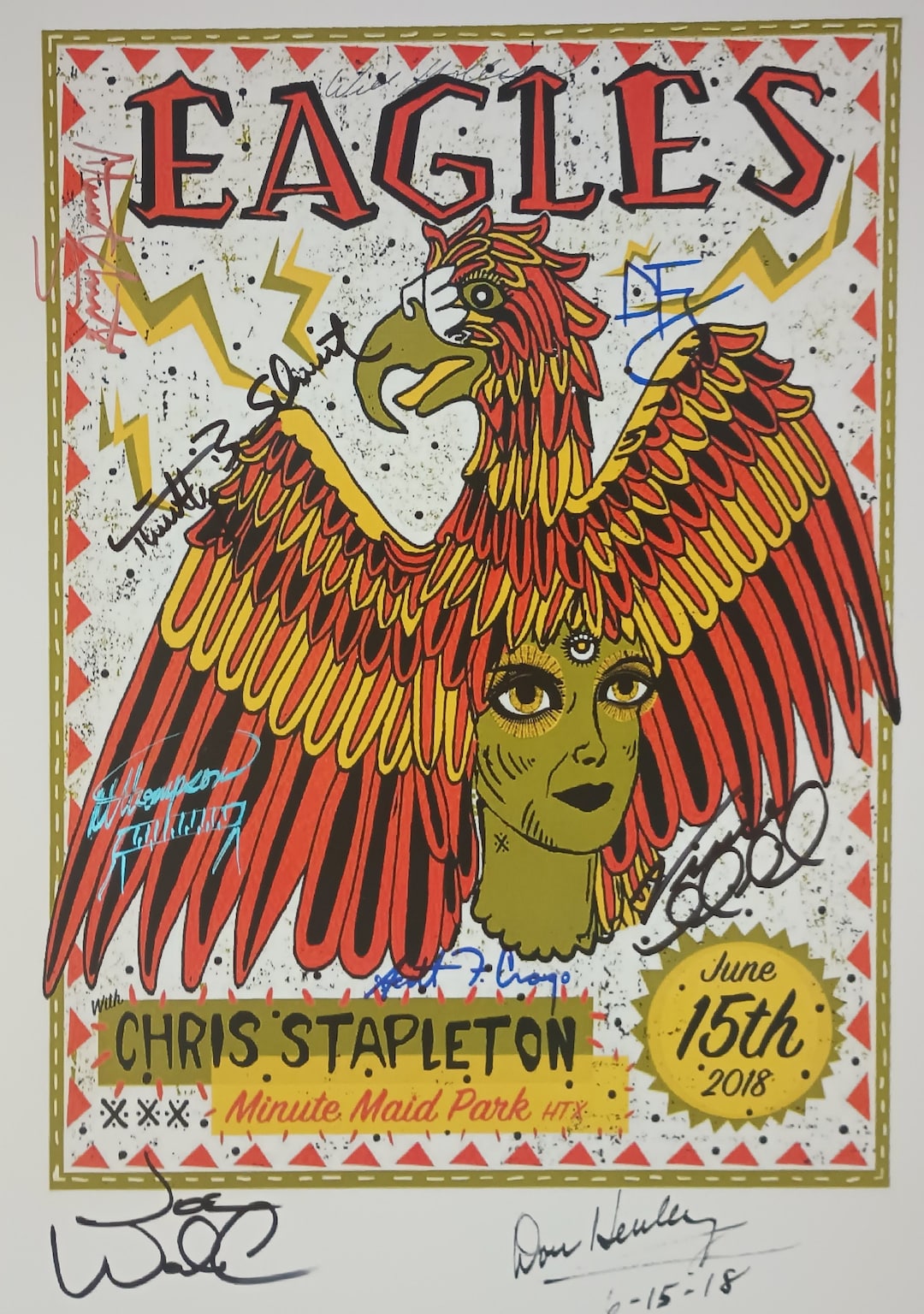 2018 Eagles Concert Poster Reproduction New Lineup Scarce Edition - Etsy