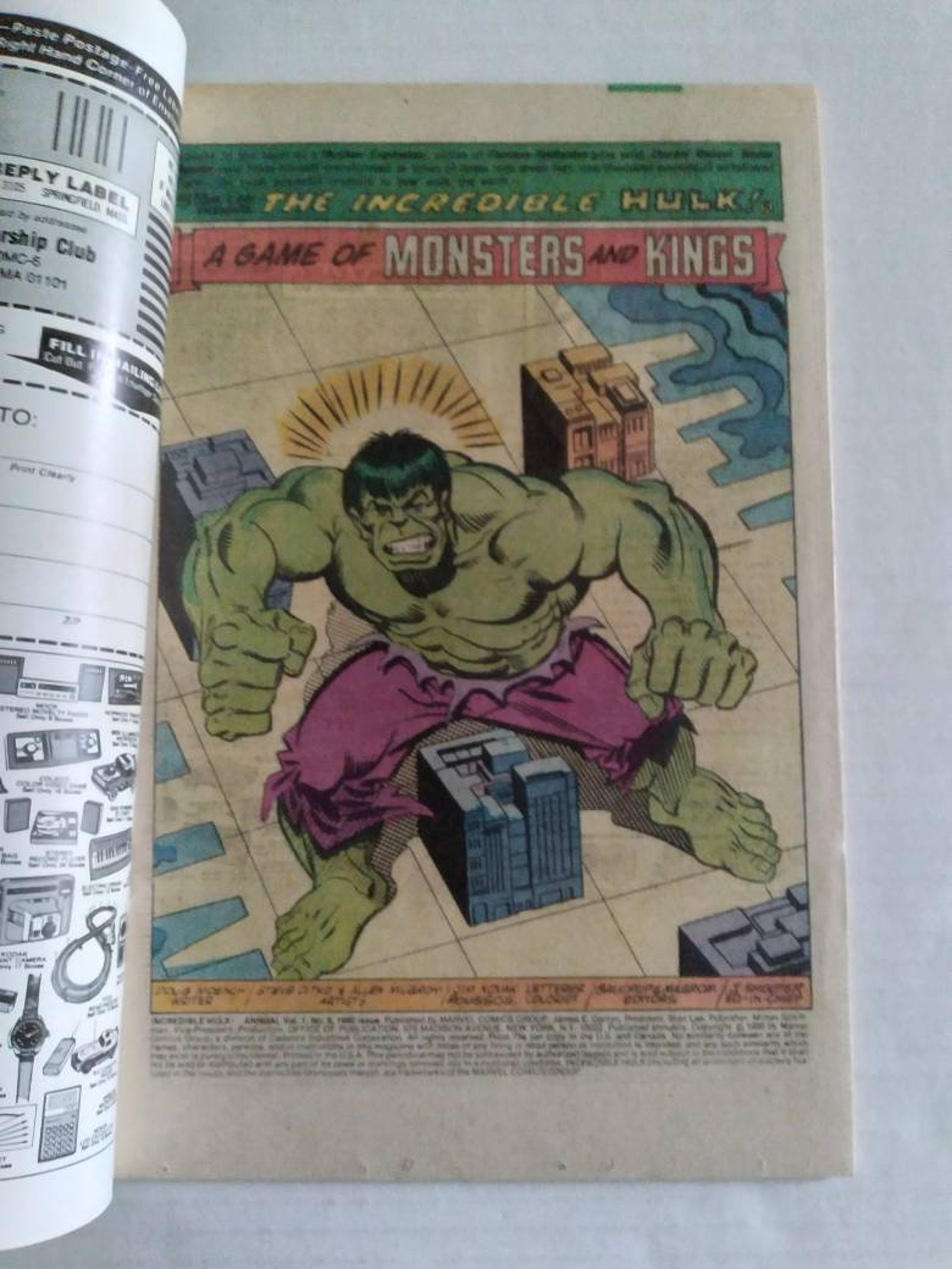 1980 the Incredible Hulk Comic Book 9 King Size Annual - Etsy
