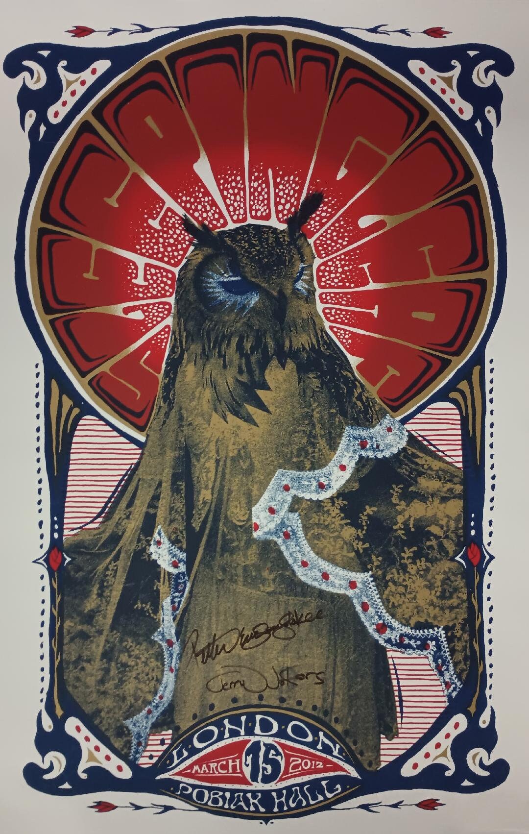 2012 Alberta Cross Sleeping Leaf SIGNED Original Concert Poster ...