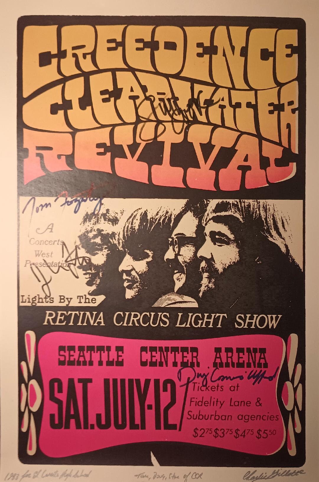 1969-1983 Creedence Clearwater Revival SIGNED Concert Poster - Etsy