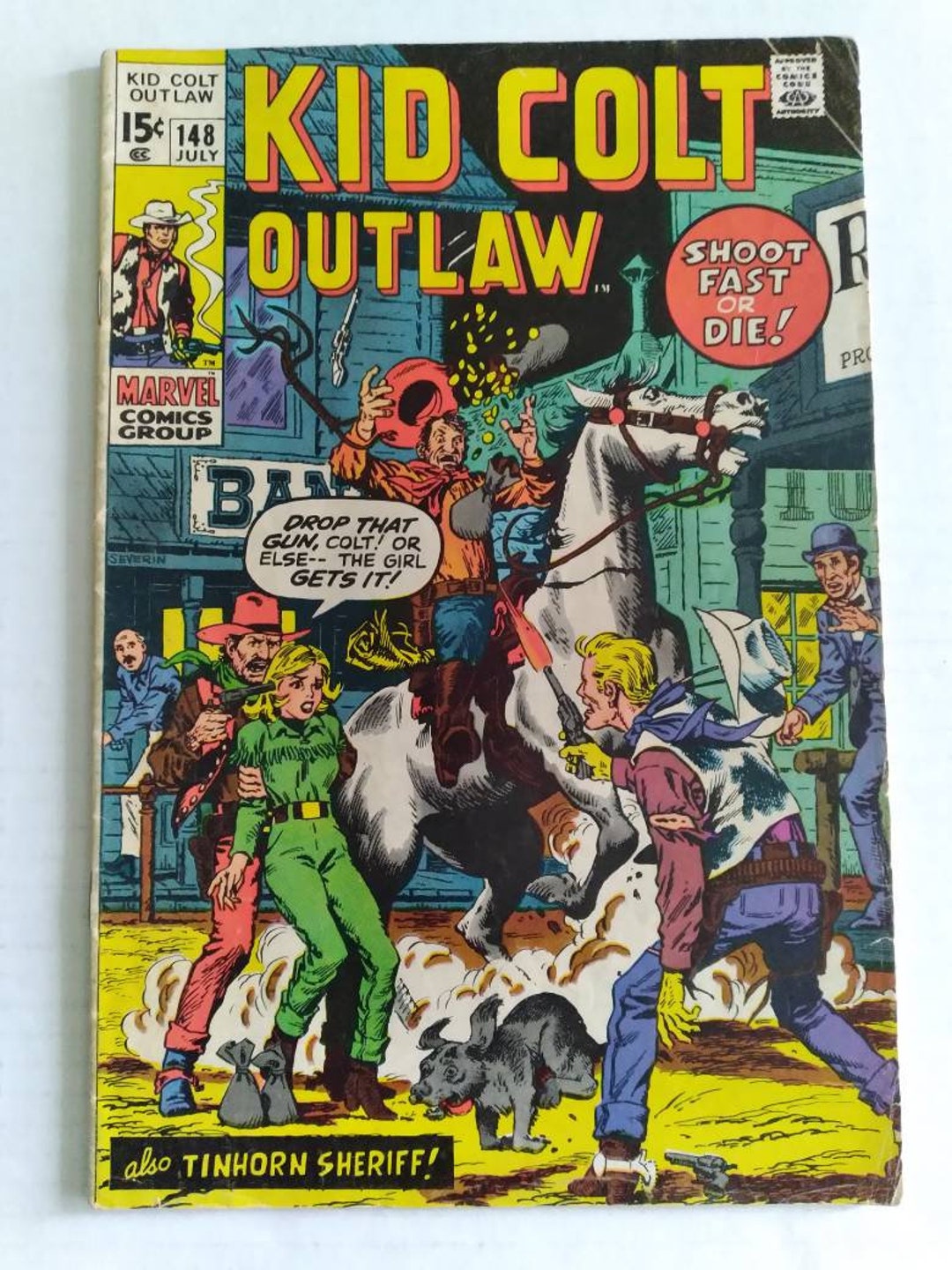1970 Kid Colt Comic Book 148 Shoot Fast or Die - Etsy