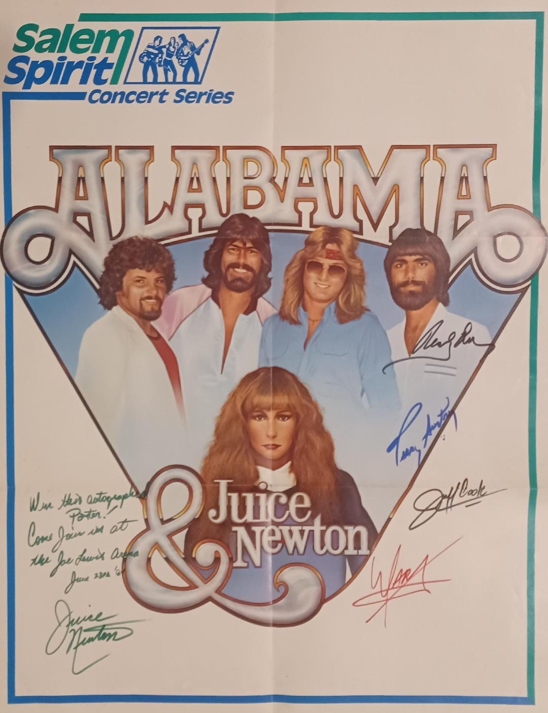 1984 Alabama Band SIGNED Original Concert Poster REPRODUCTION - Etsy