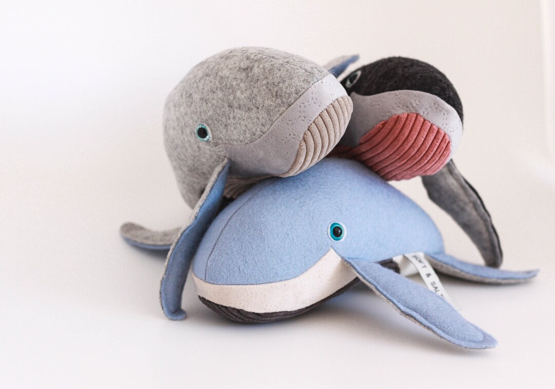 Mini Humpback Whale Plush Toy Eco Friendly - Etsy
