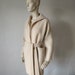 Beige Wool Cape Coat Boiled Wool Knit Belted Wrap Cardigan Kimono Open ...