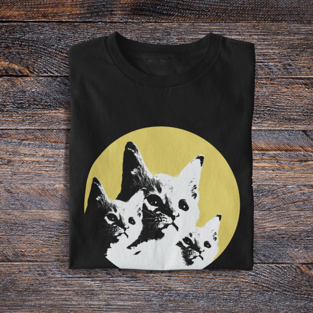 Spooky Cats Goth Shirt, Retro Horror Clothing, Cat Themed Gifts, Witchy ...