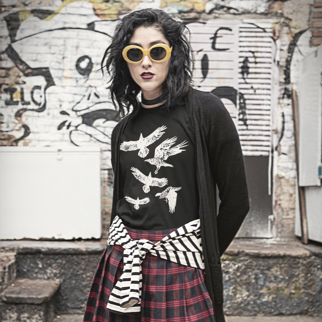 Gothic Raven Shirt, Goth Clothes, Dark Aesthetic Fashion, Crow Core ...