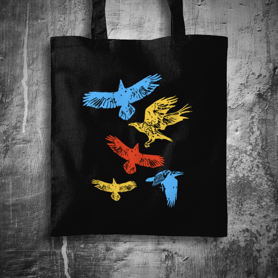 Clowncore Raven Tote Bag, Pastel Goth Bag, Weird Stuff, Y2K Grunge Tote ...