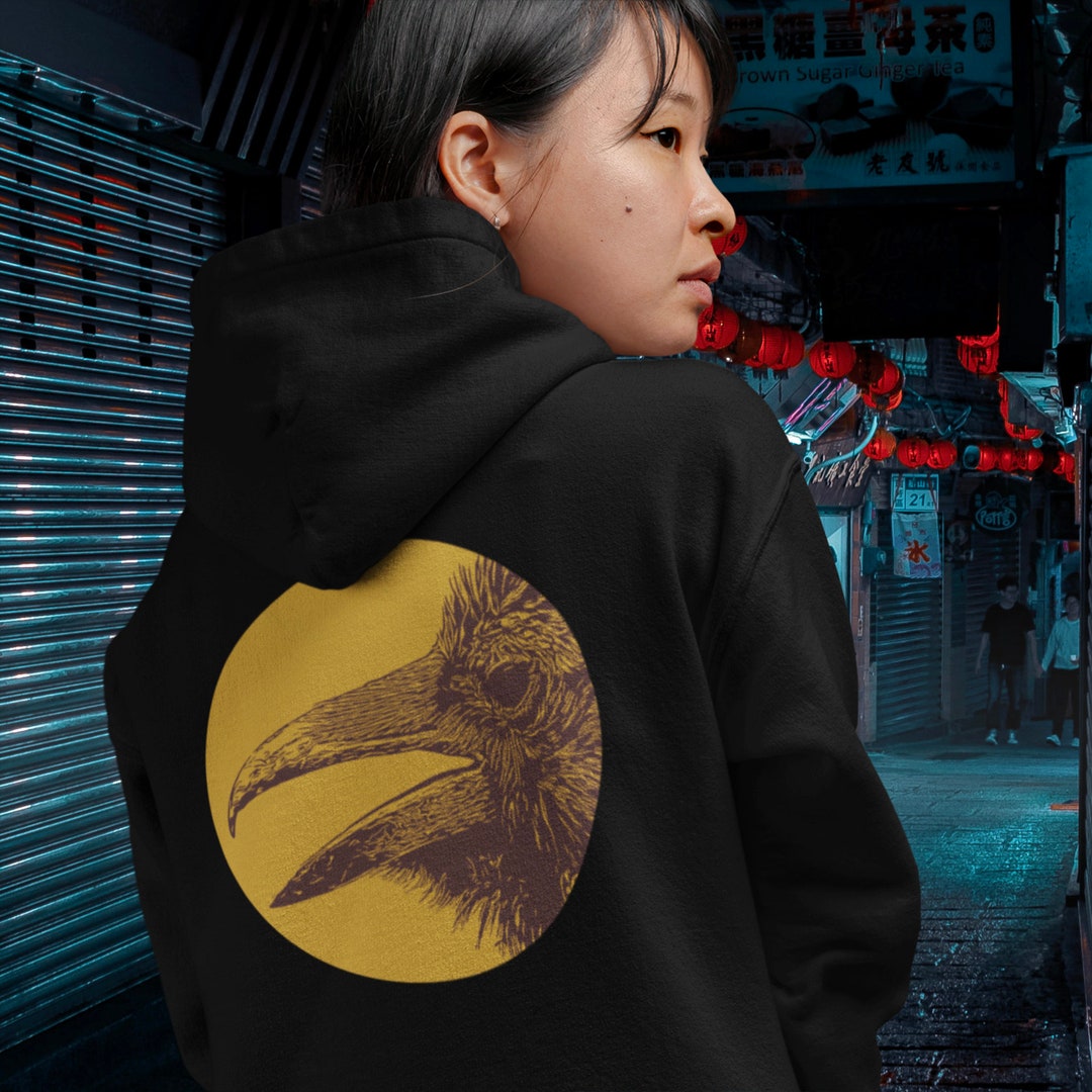 Gothic Raven Hoodie, Y2K Grunge Clothing, Dark Academia Pastel Goth ...