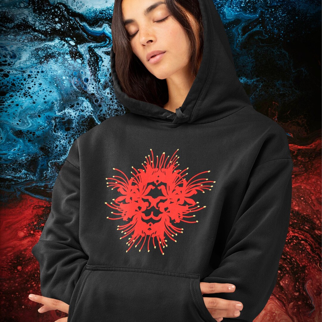 Red Spider Lily Goth Hoodie, Witchy Clothing, Herbology Gifts ...