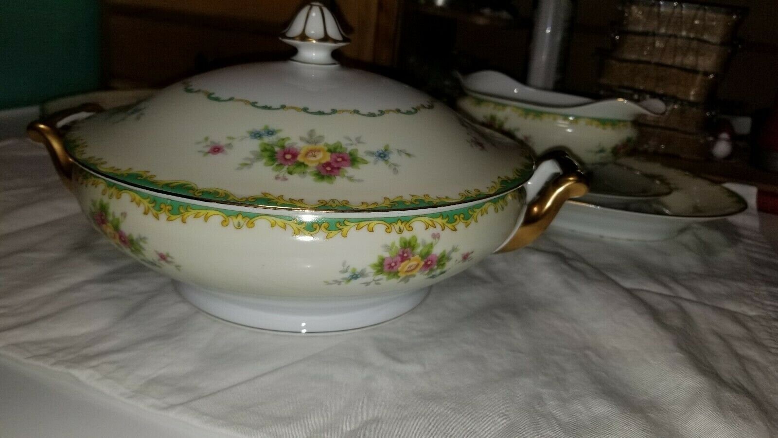 Noritake China Service for 12 Pattern N472 1921, Green/yellow Floral - Etsy