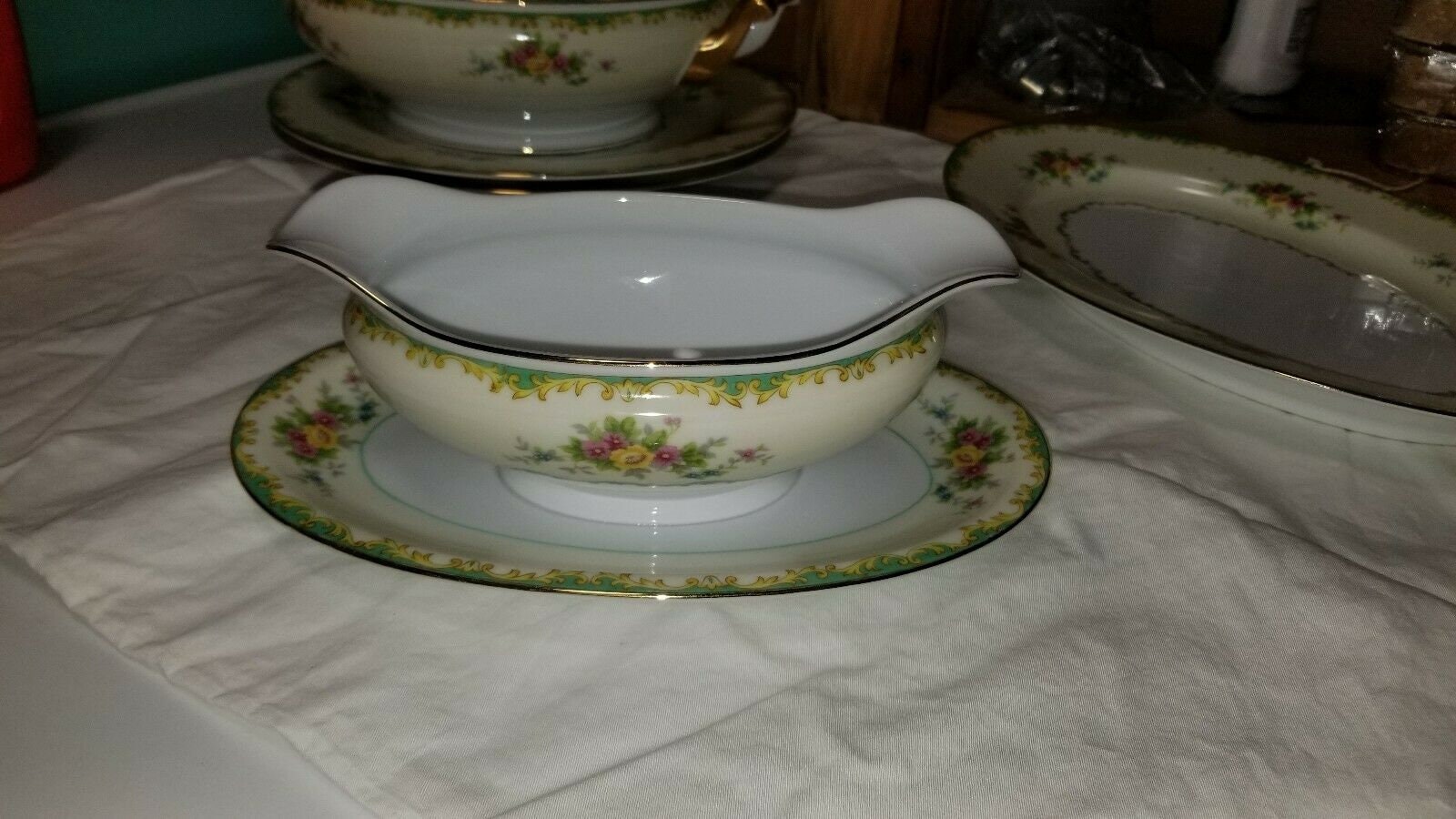 Noritake China Service for 12 Pattern N472 1921, Green/yellow Floral - Etsy