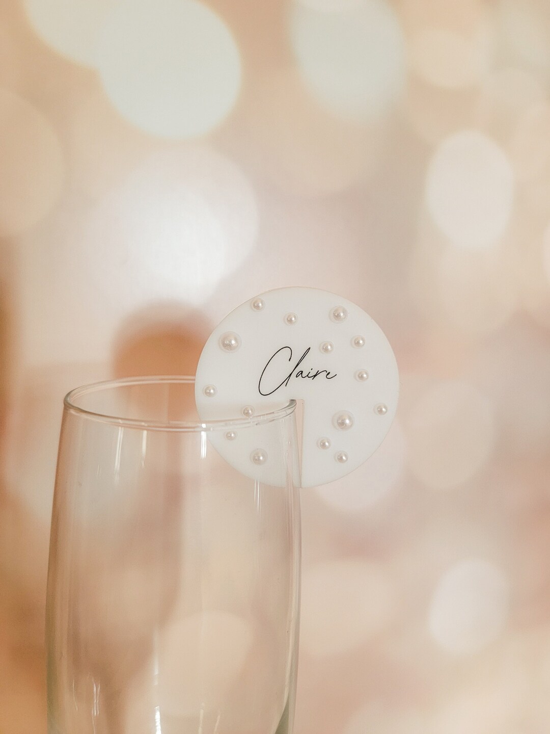 Acrylic Drink Marker UV Printed Drink Tag Pearl Drink Marker ...