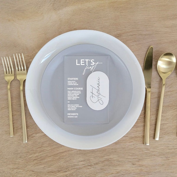 Acrylic Menus - Etsy