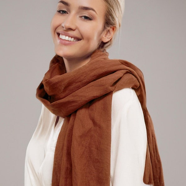 Burnt Orange Scarf - Etsy