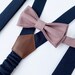SET : Suspenders and Bow Tie / Suspenders With Leather Button - Etsy
