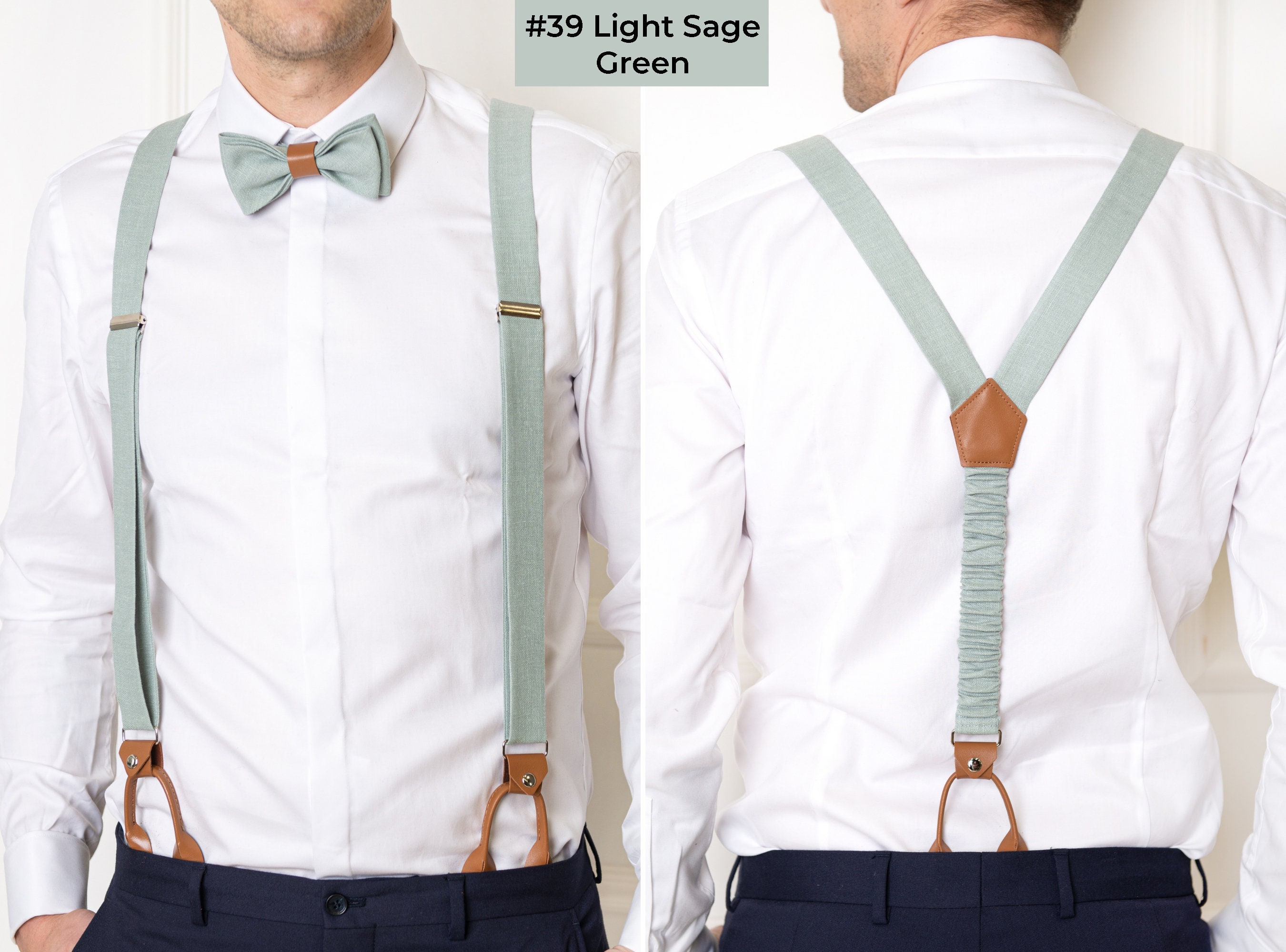 Dusty Blue Accessories With Leather: Dusty Blue Bow Tie With Leather ...