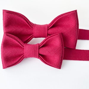 Raspberry Bow Tie and Suspenders for Child / Raspberry Braces and Bow ...