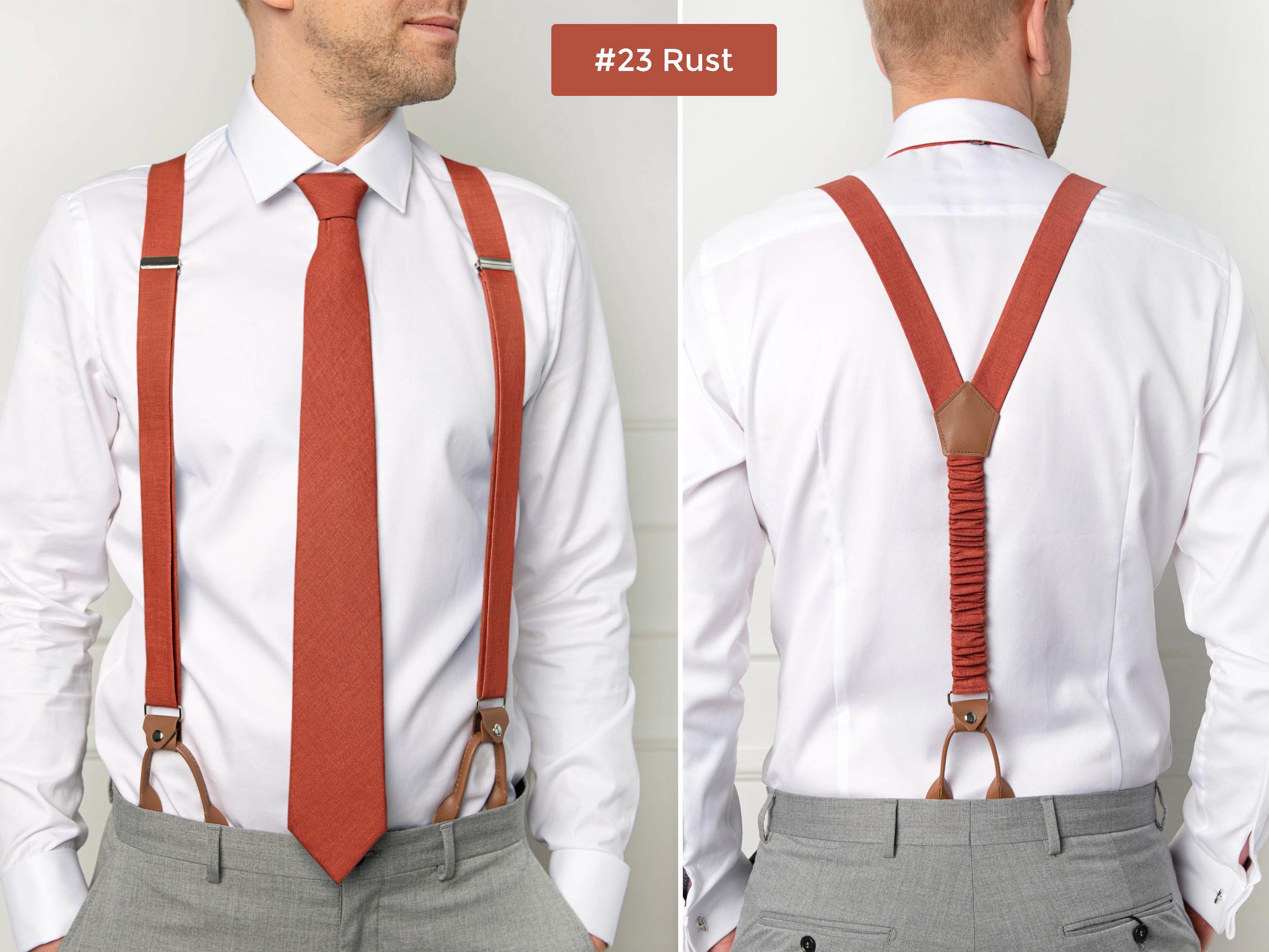 Rust Regular Slim Skinny Tie / Rust Wedding Neck Tie / Rust Color Mens ...