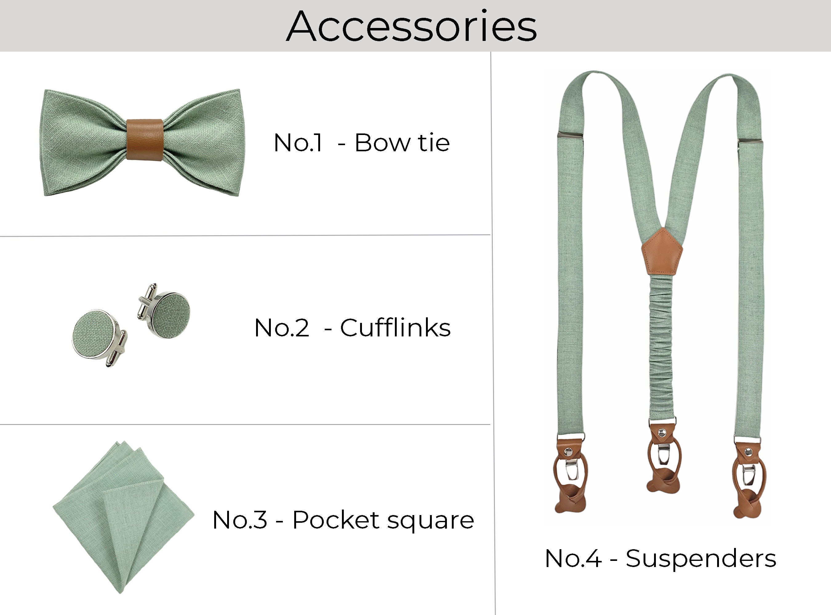 Dusty Blue Accessories With Leather: Dusty Blue Bow Tie With Leather ...