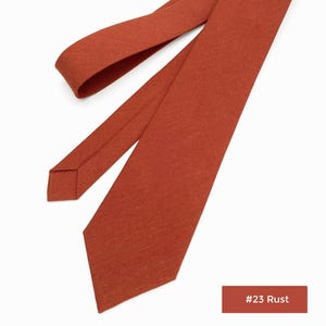 Rust Regular Slim Skinny Tie / Rust Wedding Neck Tie / Rust Color Mens ...