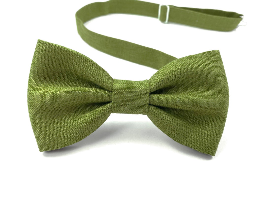 Olive Green Bow Tie / Moss Green Bow Tie for Groomsmen / Olive Green ...