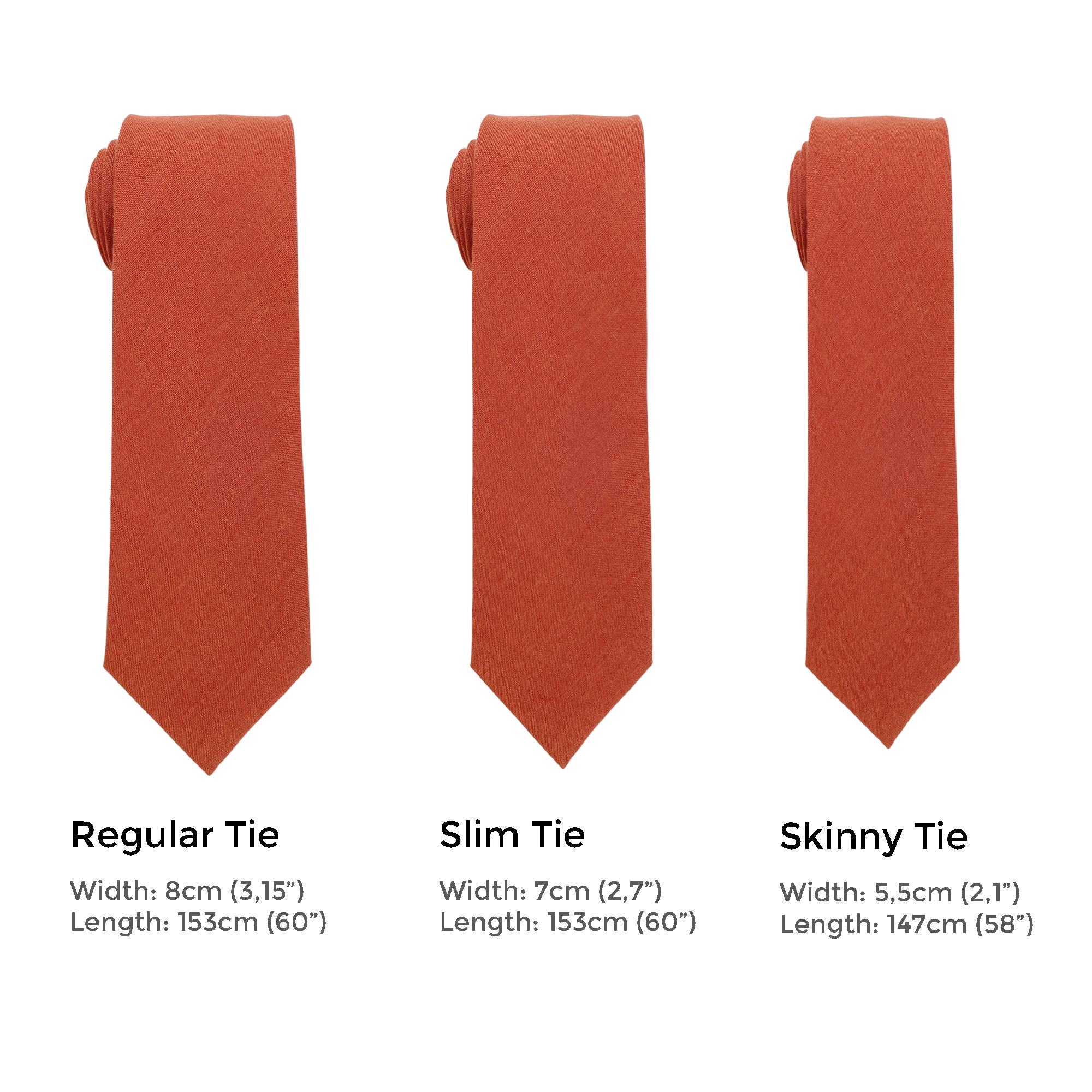 Rust Regular Slim Skinny Tie / Rust Wedding Neck Tie / Rust Color Mens ...