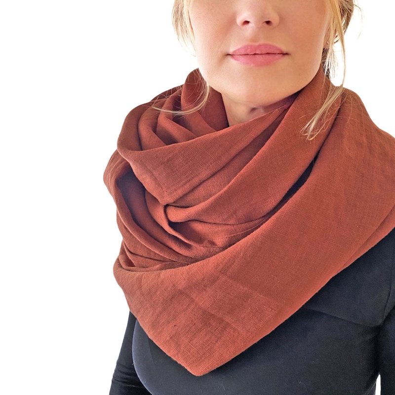 Burnt Orange Scarf - Etsy