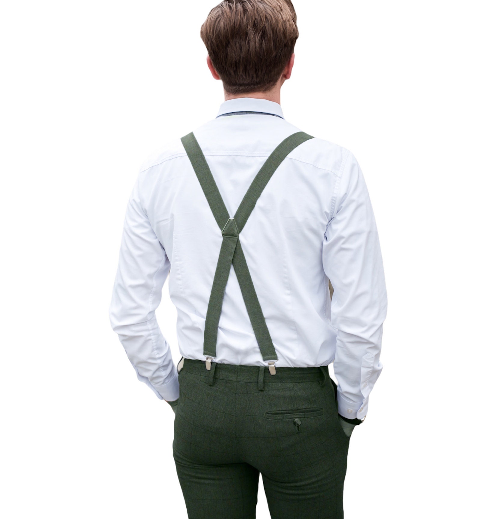 Sage Green Linen Bow Tie / Sage Green Suspenders / Sage Green - Etsy