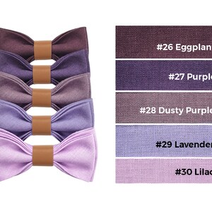 LILAC Men Accessories With Leather Details: Lilac Bow Tie With Leather ...