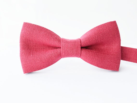 Coral Pink Bow Tie Coral Pink Bow Tie for Men Coral Pink Linen Cufflinks Groom Bow Tie Wedding Bow Tie Coral Suspenders for Men Etsy UK