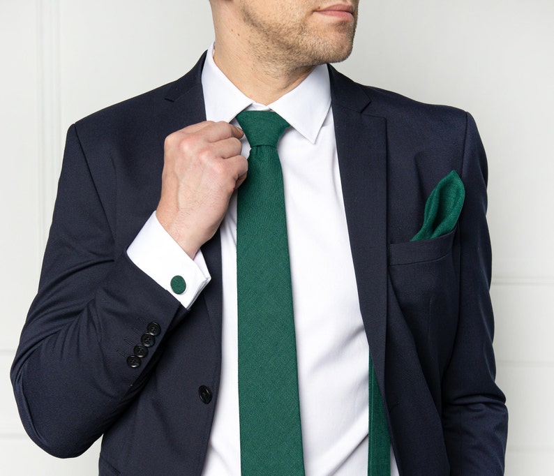 Corbata regular verde esmeralda / Corbata verde esmeralda / - Etsy España