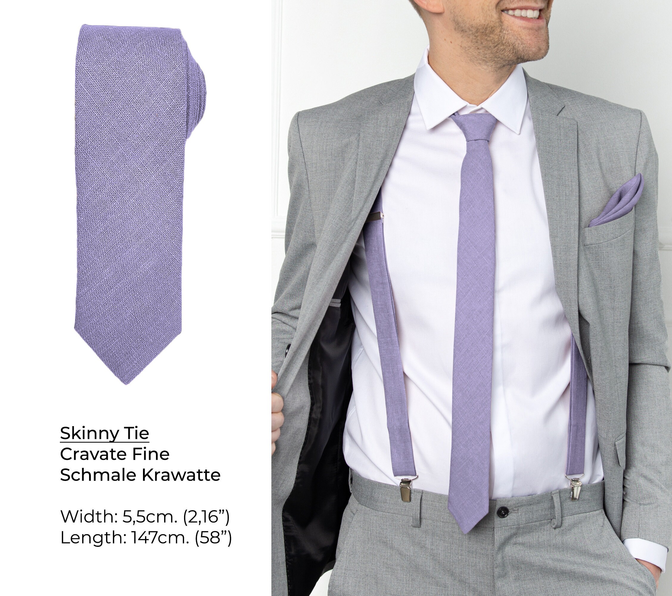 Lavender Skinny Tie / Lavender Tie / Lavender Wedding Tie / Lavender ...