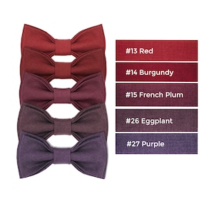 French Plum, Burgundy, Eggplant Colour Bow Ties, Suspenders, Cufflinks ...