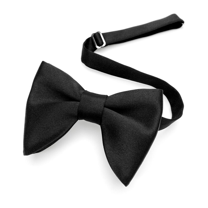 Oversized Black Bow Tie for Tuxedo Wedding Formal Evening, Men's Large ...