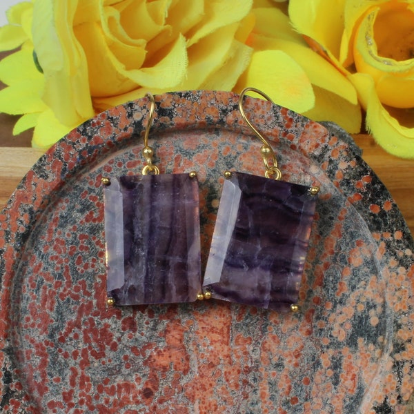 Fluorite Earrings - Etsy