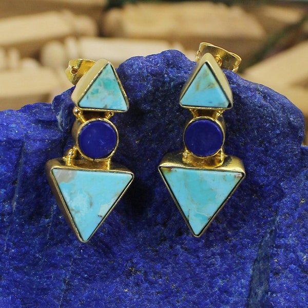 Lapis and Turquoise Necklace - Etsy