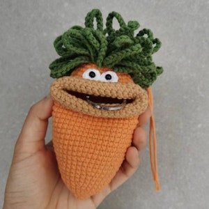 PATTERN: Crochet Carrot Keychain Pattern,amigurumi Carrot Key Holder ...