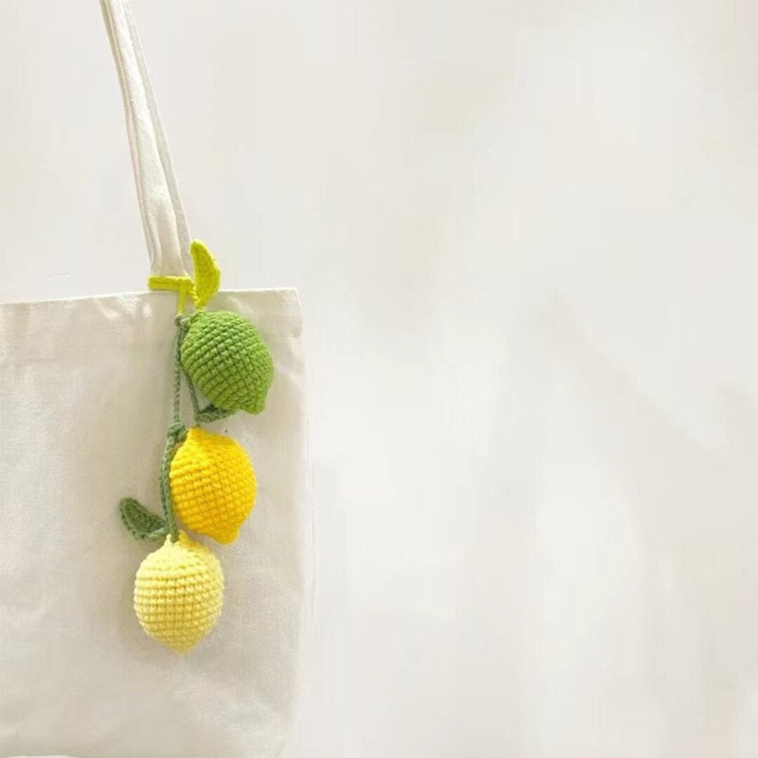 Crochet Lemon Plush Lemon Accessories Lemon Keychainlemon - Etsy