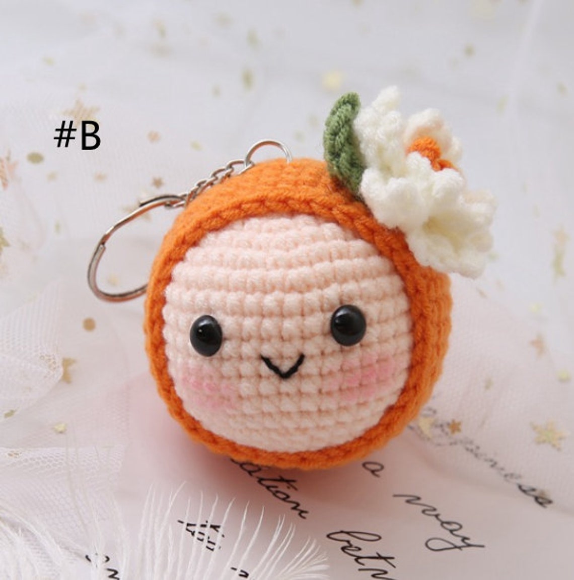 Crochet Orange Keychain Amigurumi Orange Keychain Fruit - Etsy