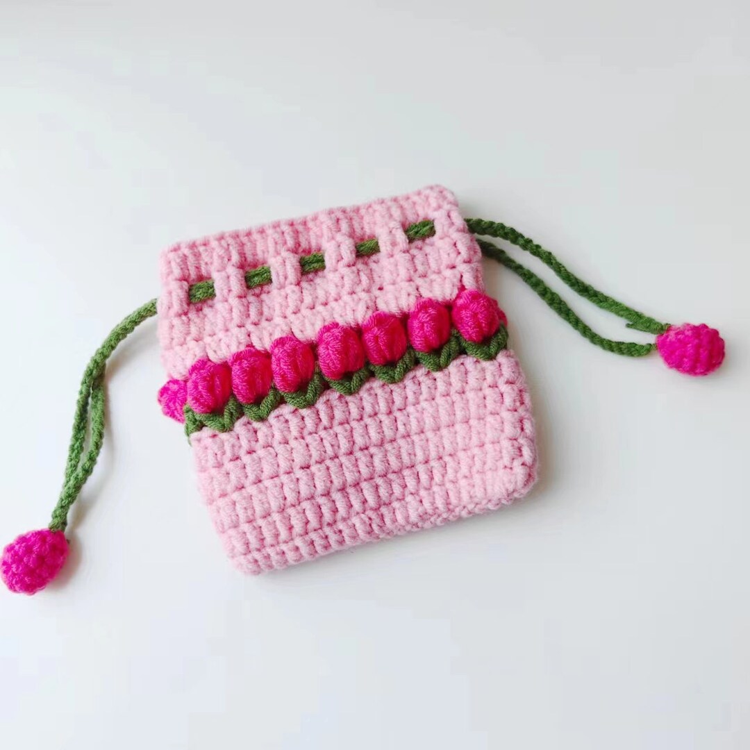 PATTERN: Crochet Tulip Bag,amigurumi Drawstring Purse Pattern,handmade ...