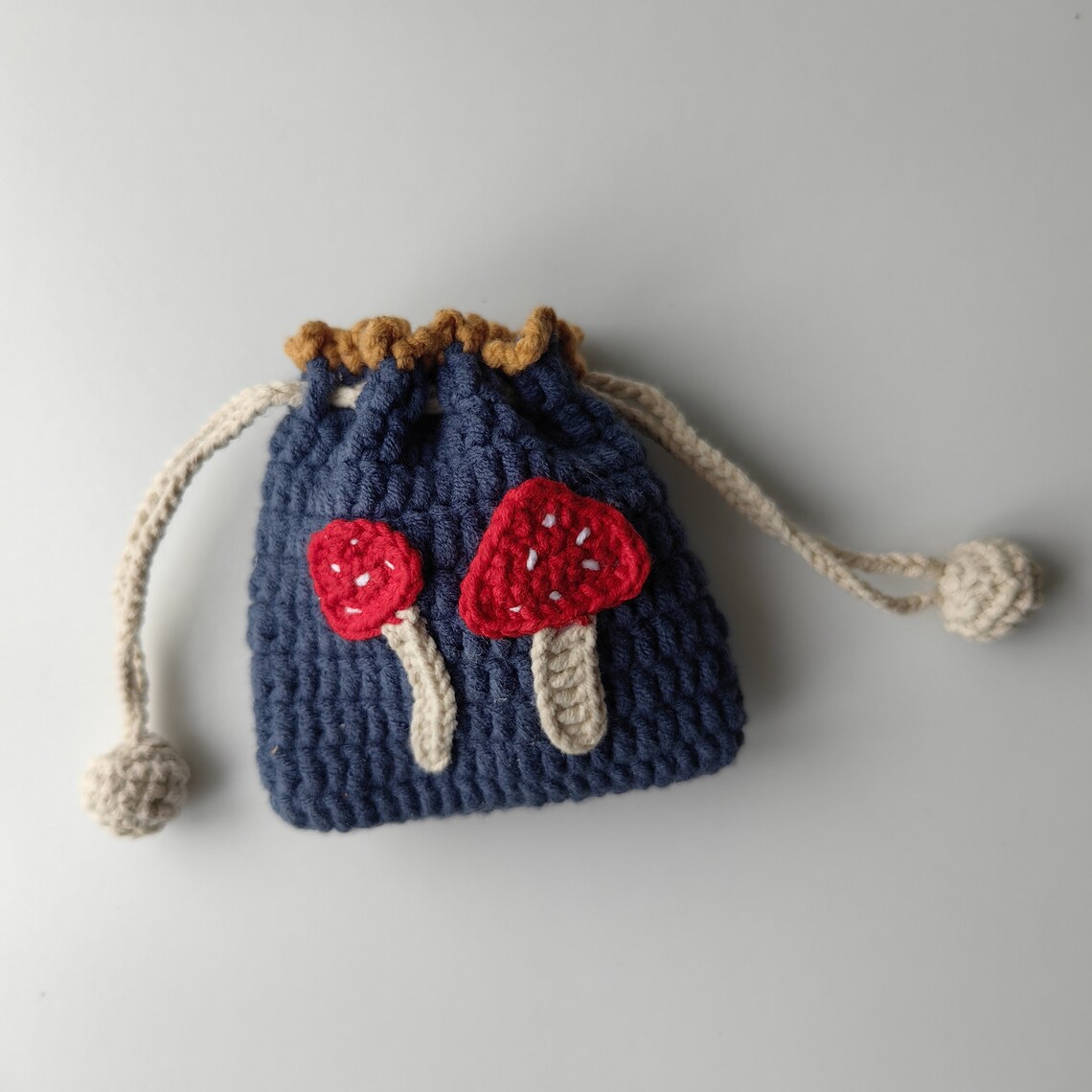 PATTERN: Crochet Mushroom Pouch PATTERN, Amigurumi Mushroom Purse ...