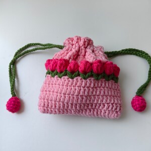 PATTERN: Crochet Tulip Bag,amigurumi Drawstring Purse Pattern,handmade ...