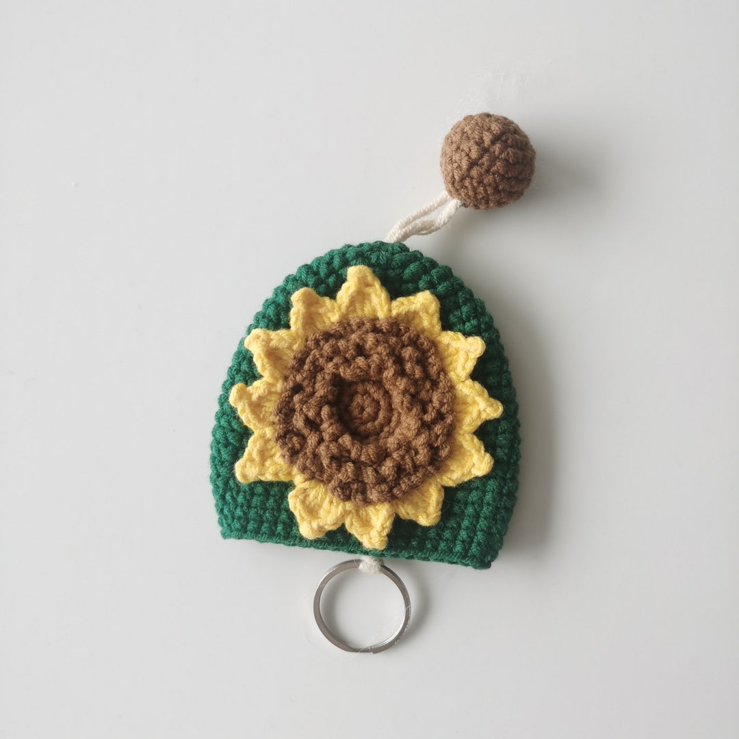 PATTERN: Crochet Sunflower Key Case, Amigurumi Key Holder PATTEN ,key ...