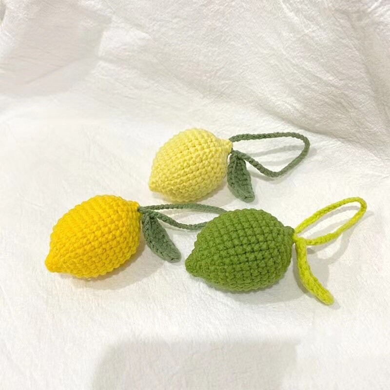 Crochet Lemon Plush Lemon Accessories Lemon Keychainlemon - Etsy