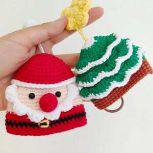 PATTERN: Crochet Christmas Key Cover PATTERN, Amigurumi Santa Key Bag ...