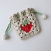 Pattern:crochet Strawberry Drawstring Pouch, Amigurumi Fruit Purse ...