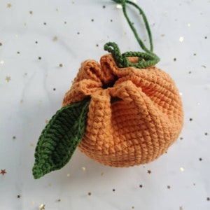 Crochet Orange Bag PATTERN, Drawstring Bag PATTERN, Crochet Drawstring ...
