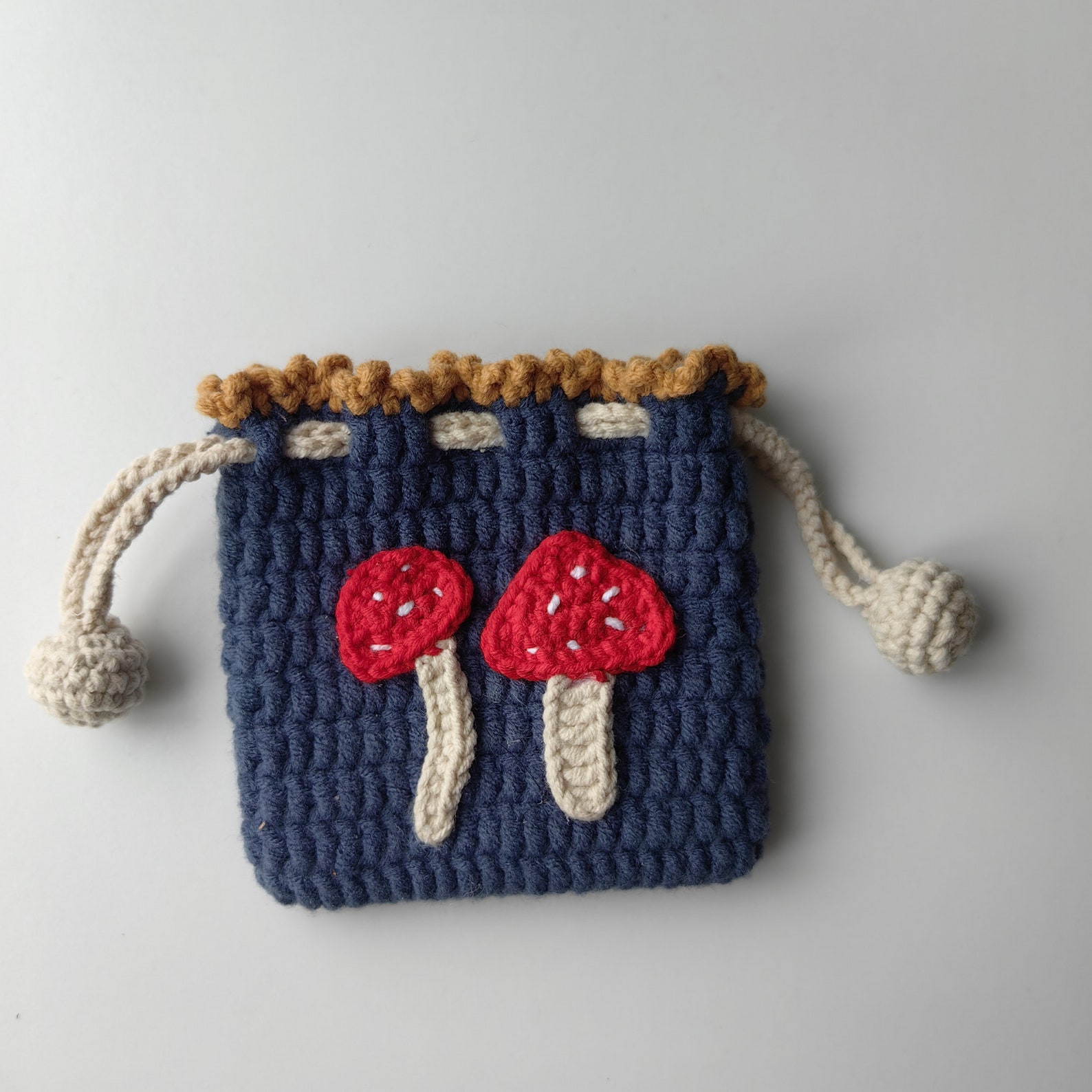 PATTERN: Crochet Mushroom Pouch PATTERN, Amigurumi Mushroom Purse ...