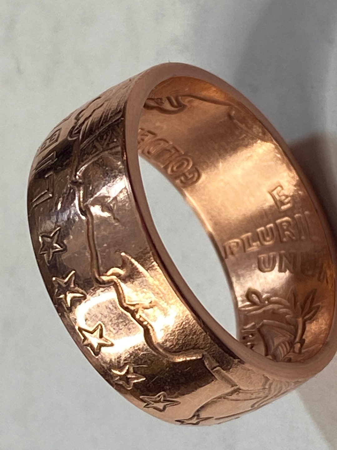 Incuse Indian Coin Ring, Coin Ring, Copper Coin Ring,1/2 Ounce .999% ...