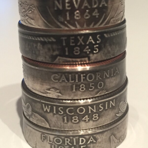State Quarter Ring - Etsy